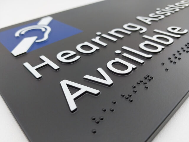 Moulded Acrylic Braille Sign - Braille Sign Supplies