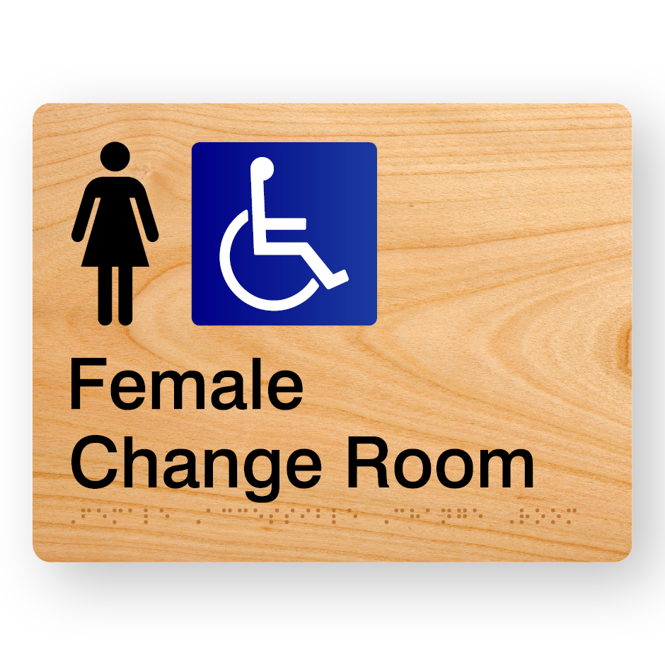 Braille Signs Vic - Female Accessible Change Room Braille sign in ...