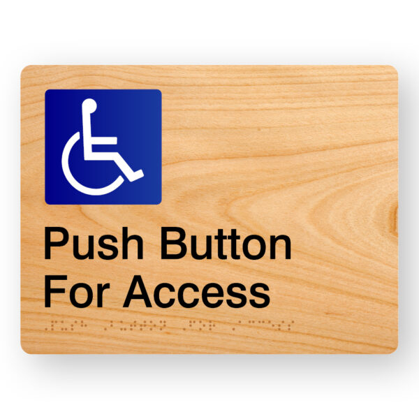 Braille Signs Australia - Push Button for Access Braille sign in ...