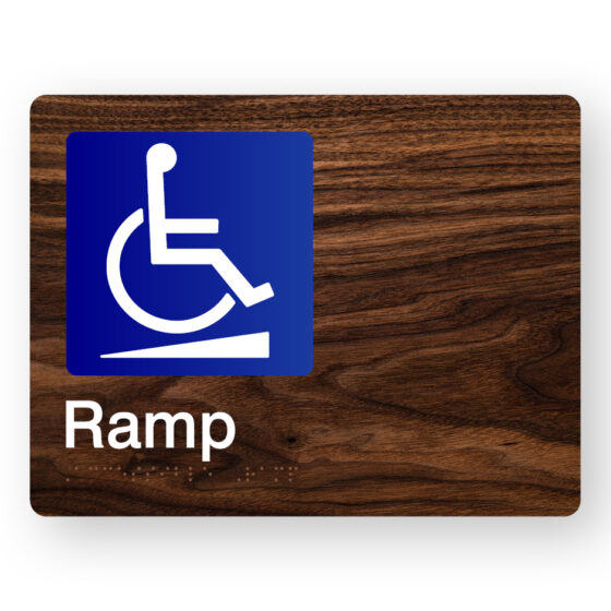 Accessible Braille Sign Australia - Accessible Ramp Braille Sign in ...