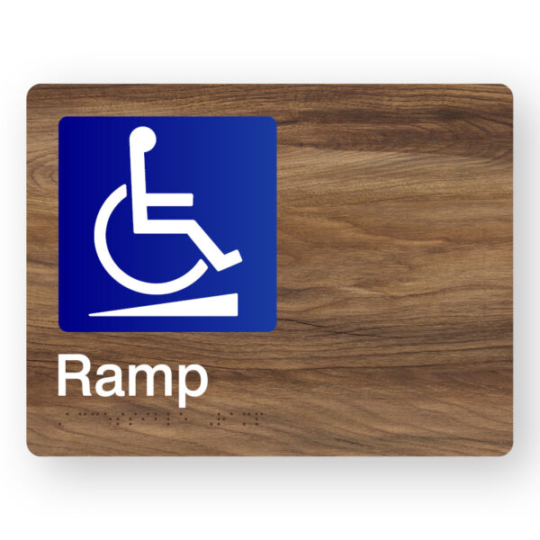 Accessible Braille Sign Australia - Accessible Ramp Braille Sign in Mid ...