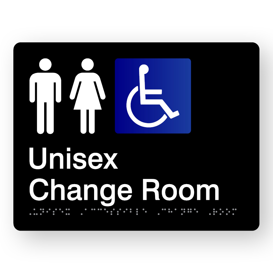 Accessible Braille Sign Australia - Unisex Accessible Change Room ...