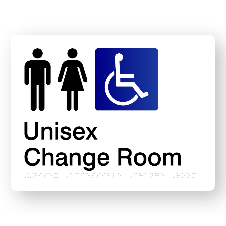 Accessible Braille Sign Australia - Unisex Accessible Change Room ...