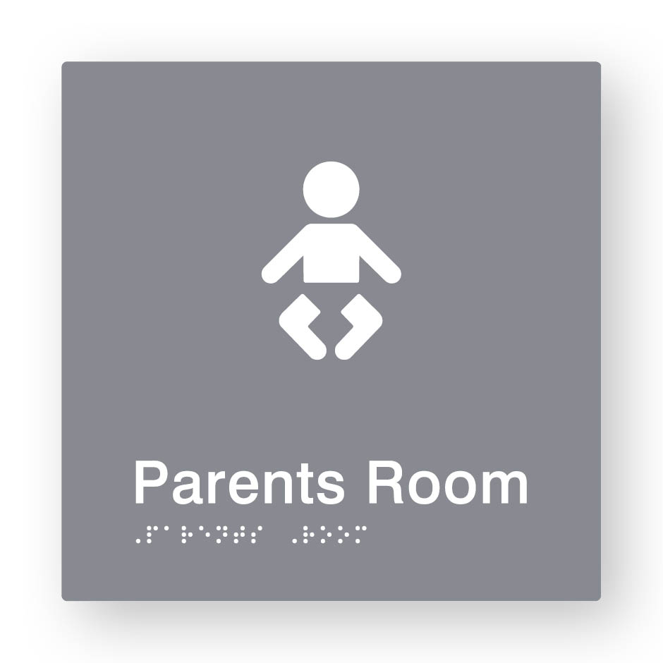 Parents Room Braille Sign in Grey Tactile Printed Acrylic Tactile ...