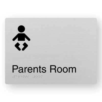 Parents Room Braille Sign in Anodised Aluminium Anodised Aluminium ...