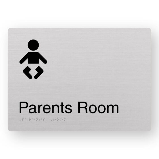 Parents Room Braille Sign in Anodised Aluminium Anodised Aluminium ...