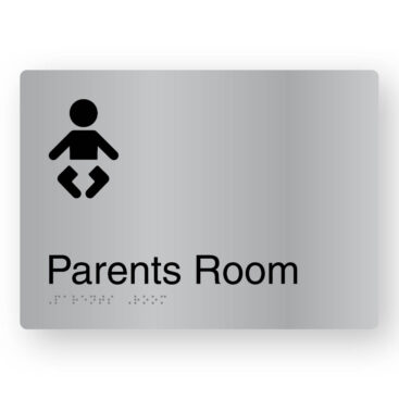 Parents Room Braille Sign in Stainless Steel Stainless Steel Braille ...